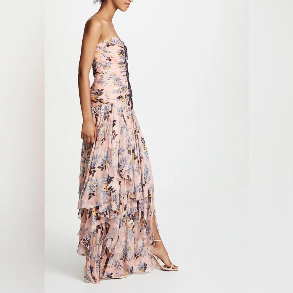 cinq a sept | Dresses | Cinq A Sept Emira Silk Floral Maxi Gown Dress ...